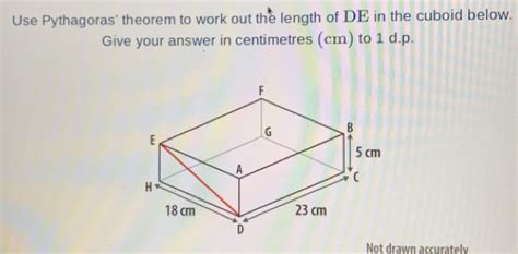 Solved Use Pythagoras Theorem To Work Out The Length Of De In The