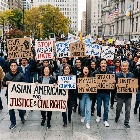 Asian Americans Protest For Equality In City Demonstration Ai Art