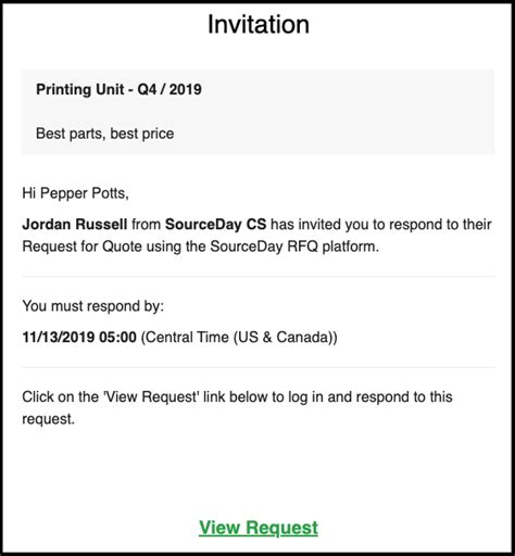 RFQ Buyer Workflow Publishing Your Request For Quote And Sending Invites SourceDay