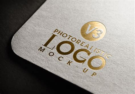 白色卡纸名片烫金UV工艺LOGO展示样机