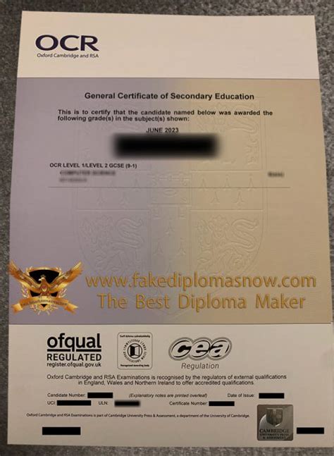 Order A Ocr Gcse Certificate Buy A Certificate In The Uk