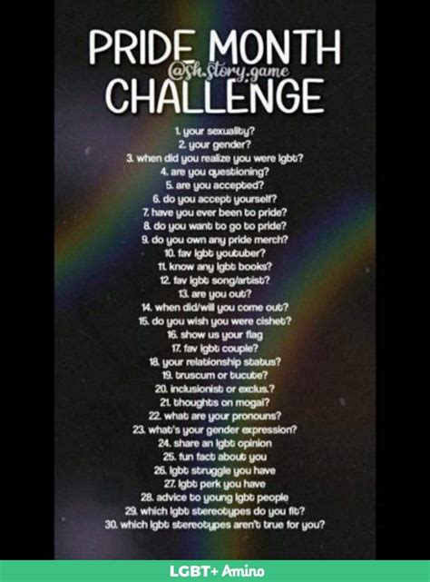 pride month challenge lgbt amino
