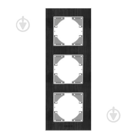 ᐉ Рамка трехместная Videx Binera вертикальная черный Vf Bnfra3v B • Купить в Киеве Украине