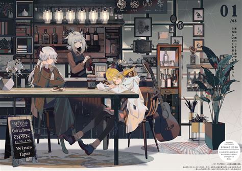 Anime Cafe Wallpapers Wallpaper Cave