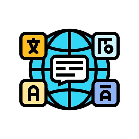 Multilingual Globe Nlp Color Icon Illustration 57813813 Vector Art At