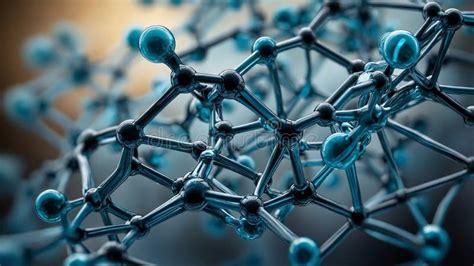 A Detailed Depiction Of Interconnected Molecular Structures In A Futuristic Scientific