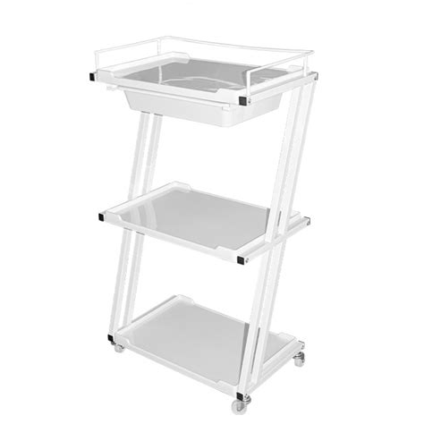 Пластмасова козметична количка модел 814 бяла