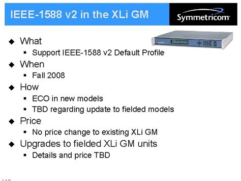 PTP Update Switches Why Adopt IEEE U