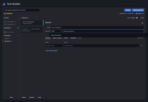 Test Builder Grafana K6 Documentation