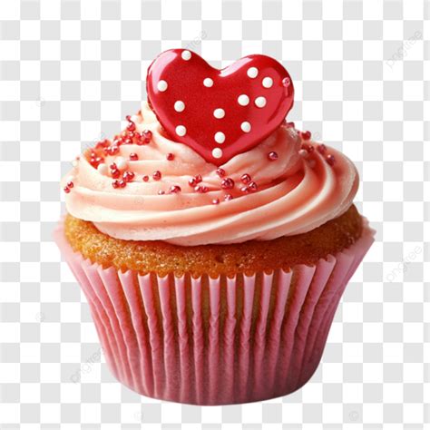 하트 토핑이있는 레드 벨벳 컵 케이크 레드벨벳 컵케이크 하트모양 토핑 발렌타인 데이 Png 일러스트 및 이미지 에 대한 무료 다운로드 Pngtree