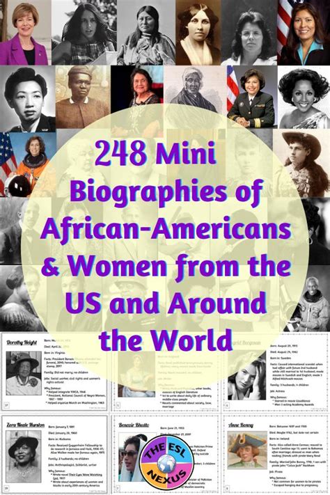 African Americans Women Around The World American Women Biography