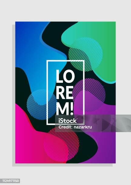 커버 액체 색상 모양 템플릿 표지 현수막 배너 포스터 전단지 A4 형식입니다 벡터 일러스트입니다 Eps 10입니다 0명에 대한