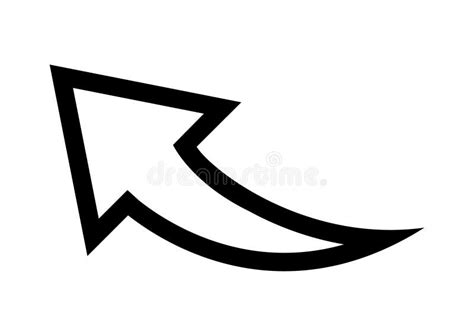 Arrow Icon Outline Arrow Sign And Symbol Arrow For Direction Button Stock Illustration