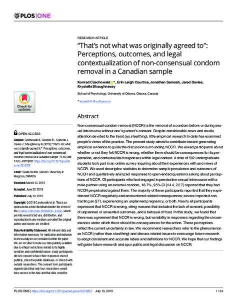 Pdf “thats Not What Was Originally Agreed To” Perceptions Outcomes