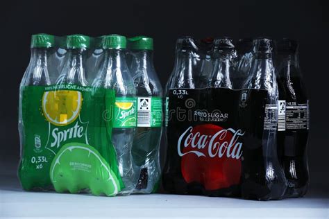 Coca Cola And Sprite Packs Of Drinks Editorial Stock Photo Image Of Juice Isolated 123725573