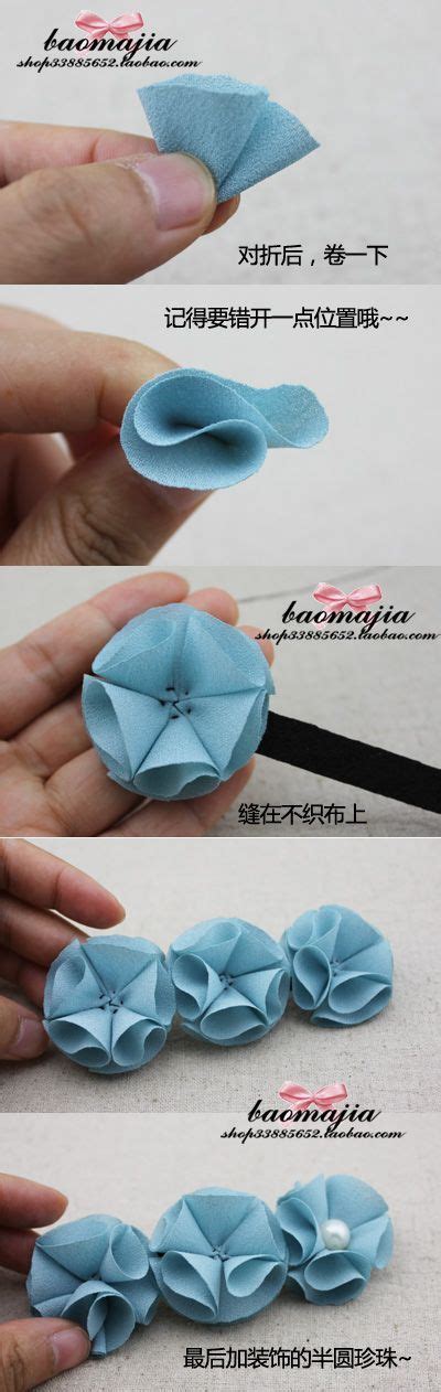 Как сделать цветок из ткани на платье своими руками Fabric Flowers Diy Fabric Flower