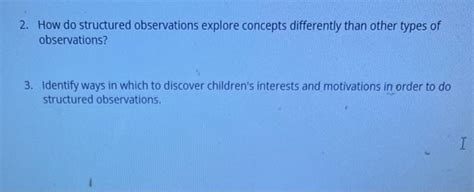 2 How Do Structured Observations Explore Concepts