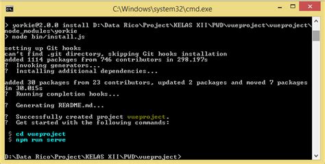 Tutorial Instalasi Nodejs Dan Membuat Project Vue Via Npm By