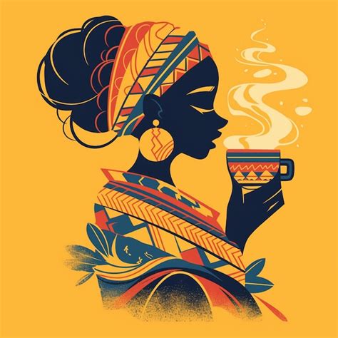 전통적 인 커피 의식 의 옷 을 입은 에티오피아 여자 프리미엄 Ai 생성 벡터 전통적 인 커피 의식 의 옷 을 입은 에티오피아 여자 프리미엄 Ai 생성 벡터