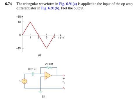 Solved 6 74 The Triangular Waveform In Fig 6 91 A Is
