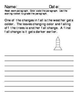 SRSD Paragraph Scoring Practice By Andrew Hacket TPT