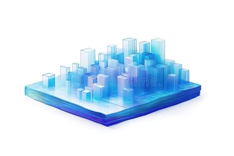 Abstract Blue Network Interconnected Blocks Digital Technology