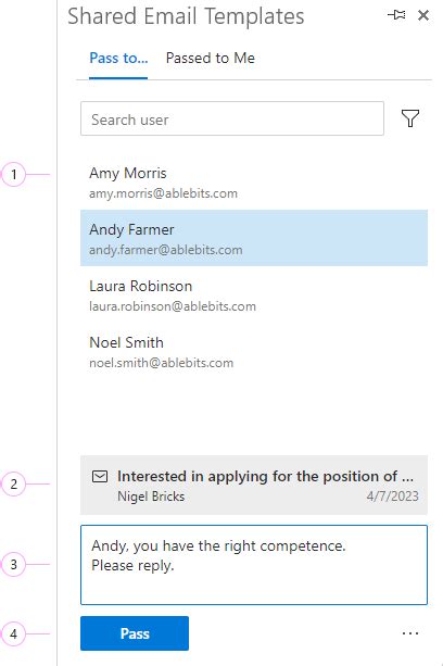 Pass Email In Shared Email Templates For Outlook