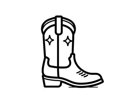 Amazing Cowgirl Boots Coloring Coloring Page
