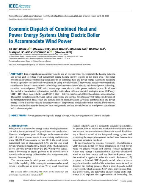 Ieee Economic Dispatch Pdf Wind Power Cogeneration
