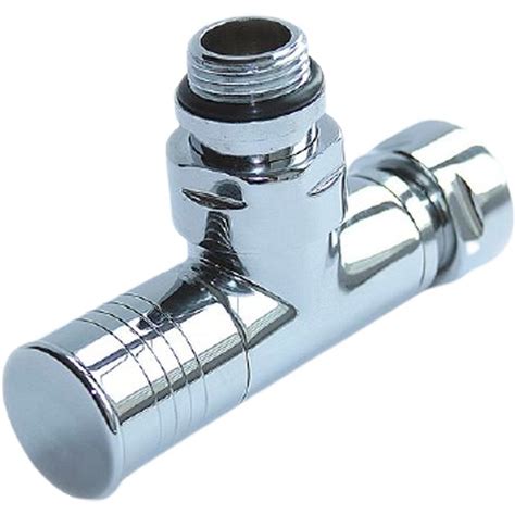 Хромированный кран для полотенце сушителя TIM 3/4"x 1/2" (пара), резьба ...