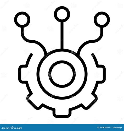 Gear System Icon Outline Vector Workflow Plan Stock Vector Illustration Of Computer