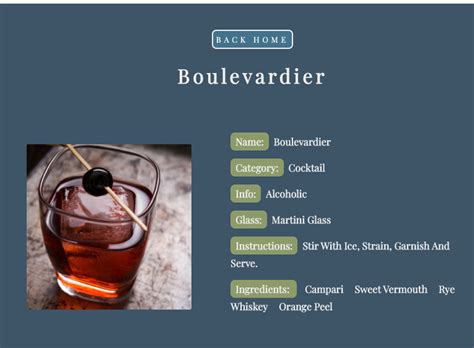 github arcarls cocktails a cocktail ingredients page built using