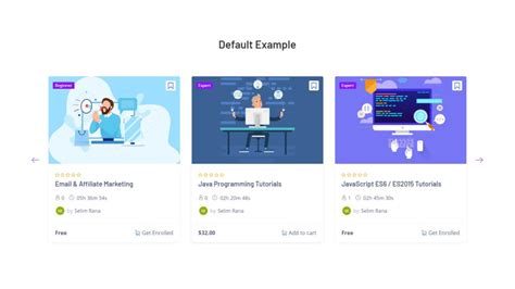 elementor tutor lms course carousel widget element pack for elementor