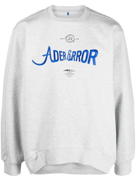 ader error 로고 프린트 긴소매 스웨트셔츠 farfetch