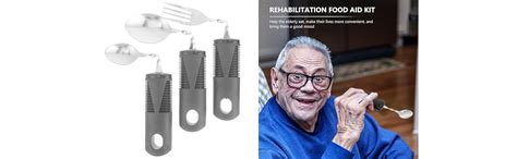 Pretyzoom Adaptive Utensils Set 3pcs Bendable Cutlery Set Easy Grip