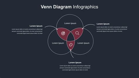 Dark Theme Venn Diagram Powerpoint Template Slidekit