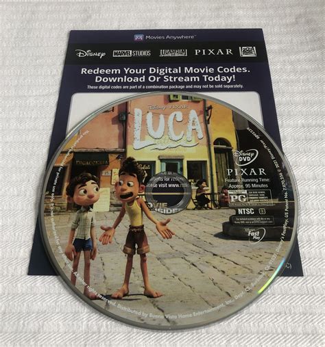 Disney Luca Pixar Dvd And Digital Copy Only Brand New Ebay