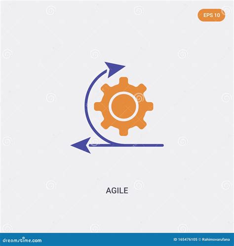 2 Color Agile Concept Vector Icon Isolated Two Color Agile Vector Sign Symbol Designed With