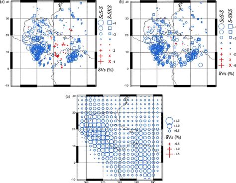 A Shear Wave Heterogeneity Estimations From Raw T ScS S Circles Download Scientific