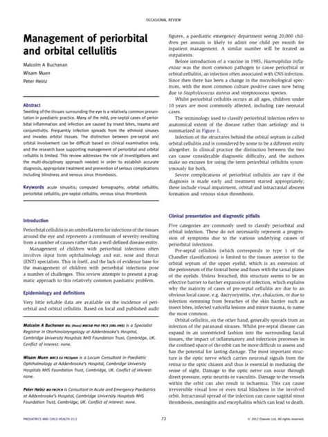 Preseptal And Orbital Cellulitis Md5 By Noel Pptx