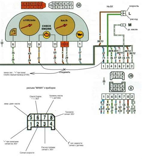 Схема спидометра газ 3110 с двигателем 402
