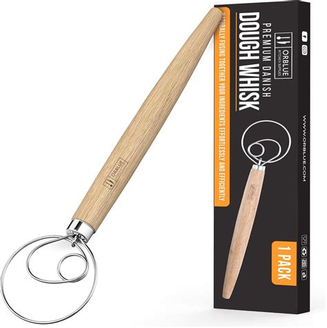 Orblue Premium Danish Dough Whisk Dutch Whisk With