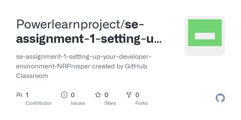 GitHub Powerlearnproject Se Assignment Setting Up Your Developer