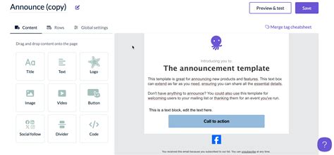 Managing Rows And Content Blocks EmailOctopus Knowledge Base