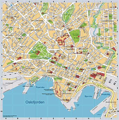 Mapa Turistico De Oslo