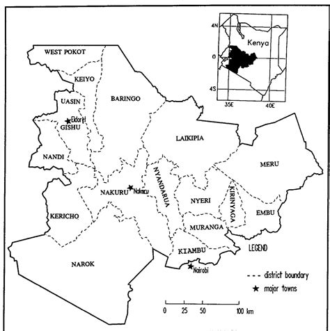 Location Of Pyrethrum Producing Districts In West Kenya P