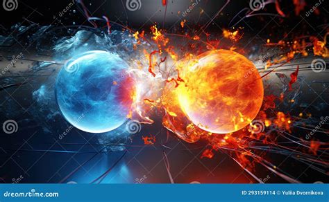 Subatomic Proton Particle Collision Nuclear Fusion Concept Stock Photo Image Of Quantum