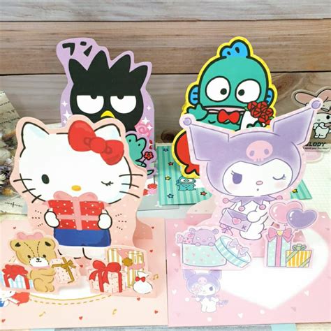 Sanrio Three Dimensional Universal Card Kitty Kuromi Cool Penguin Mermaid Hanton Mind T