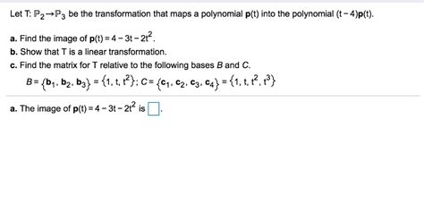 solved let t p2 p3 be the transformation that maps a