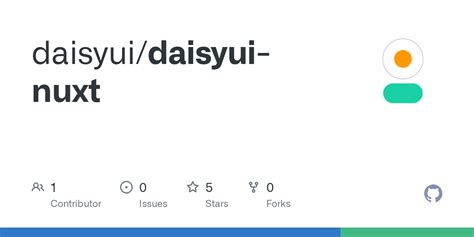 Github Daisyuidaisyui Nuxt